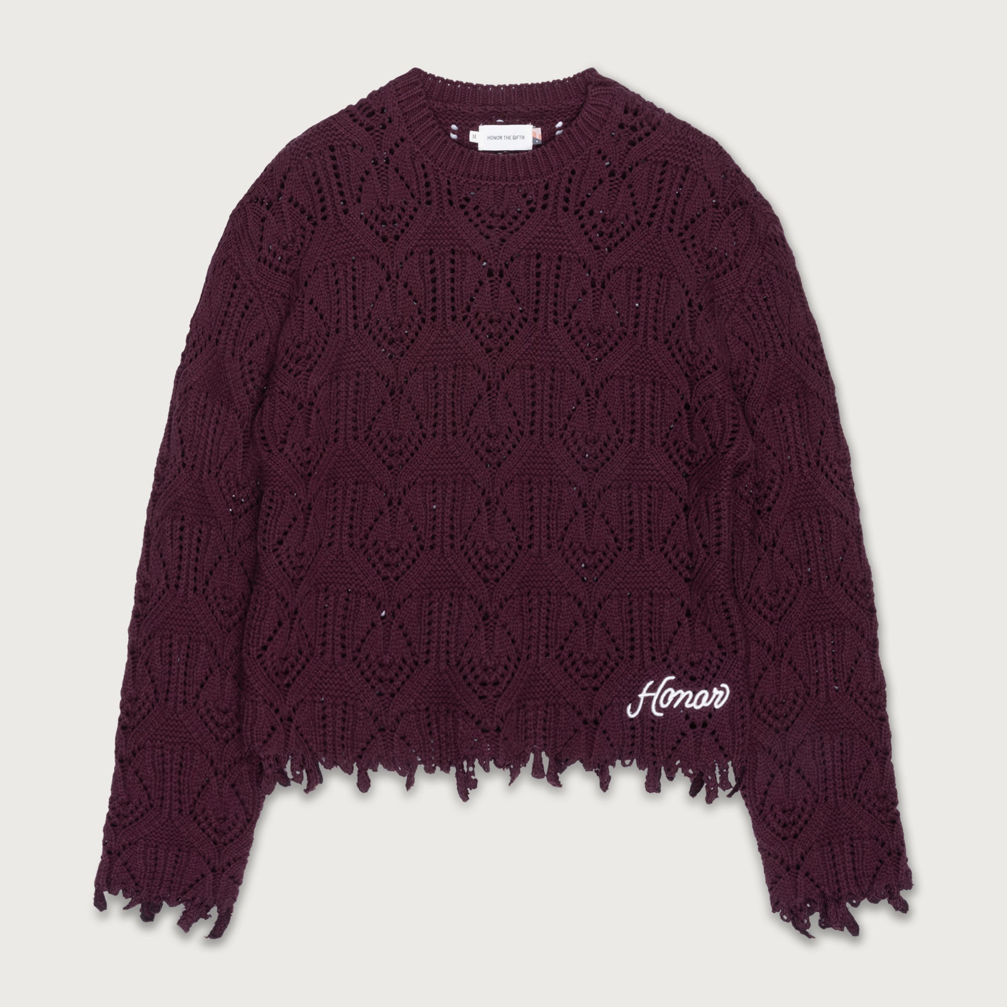 Cable Sweater - Berry – Honor The Gift